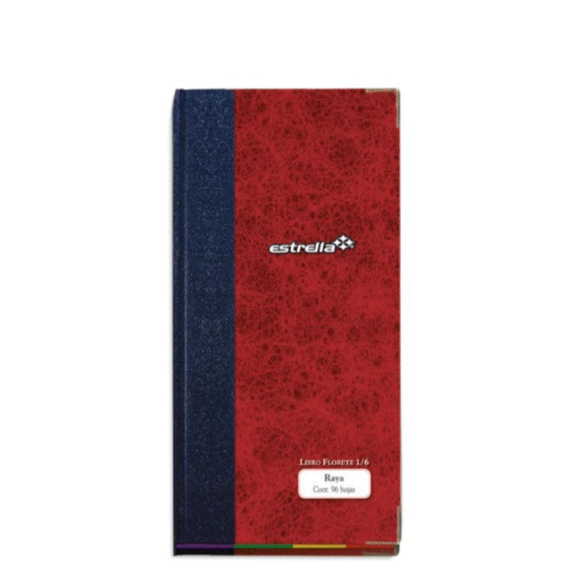 LIBRO FLORETE RAYADO ESTRELLA FORMA FRANCESA 240 HOJAS 1PZ