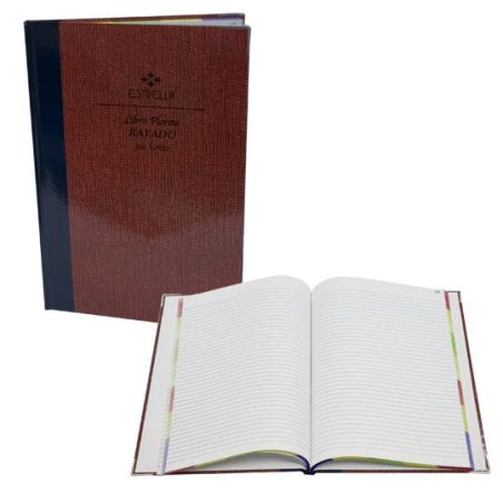 LIBRO FLORETE RAYADO ESTRELLA FORMA FRANCESA 96 HOJAS 1PZ