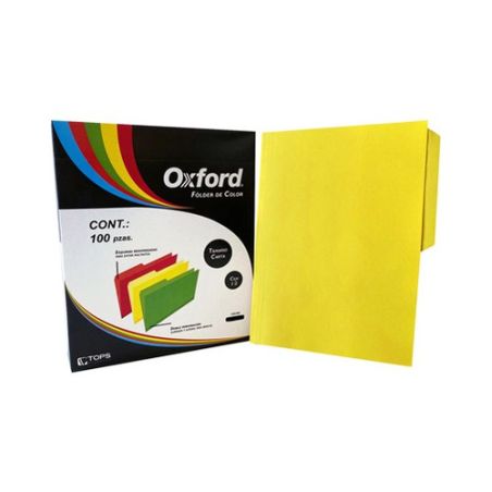 Folder Oxford M762 1/2 Am Carta Color Amarillo C/100pzs