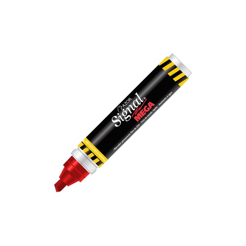 Marcador Permanente Azor Signal Mega 1500ro Rojo 6mm C/6pzs